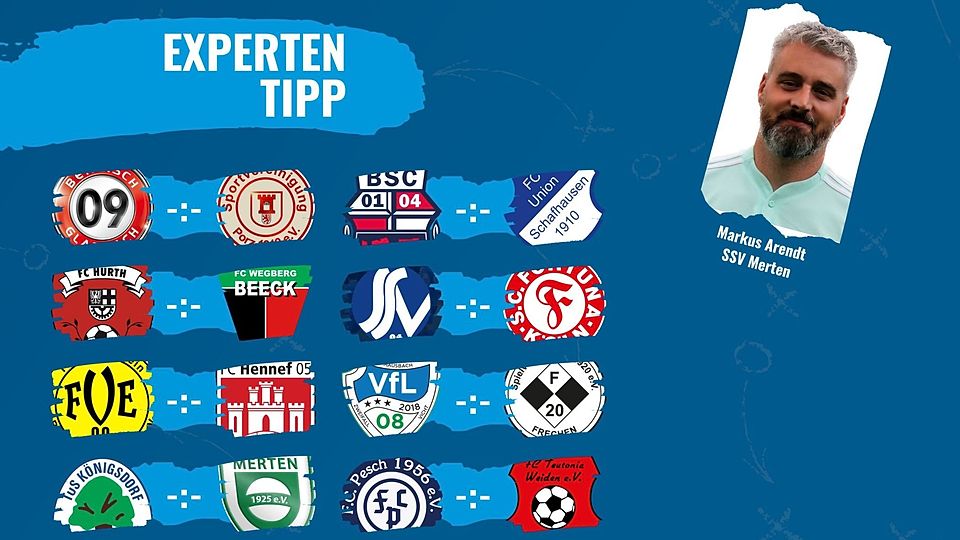 Mertens Markus Arendt tippt Spieltag 4: "Lauf von Siegburg hält an!" - FuPa