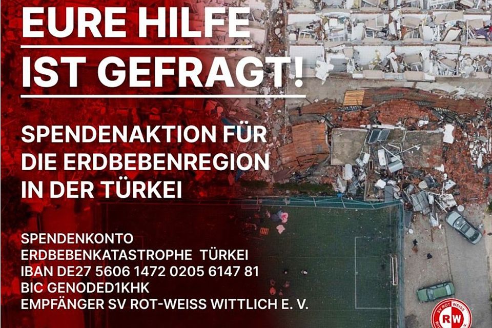 Rot-Weiss Wittlich ruft zu Spenden auf - FuPa Rot-Weiss Wittlich ruft zu Spenden auf - FuPa